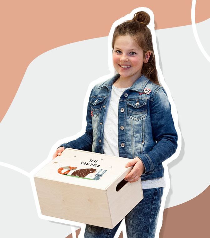 Houten opbergdoos met eigen bedrukking en tekst | Bulbby